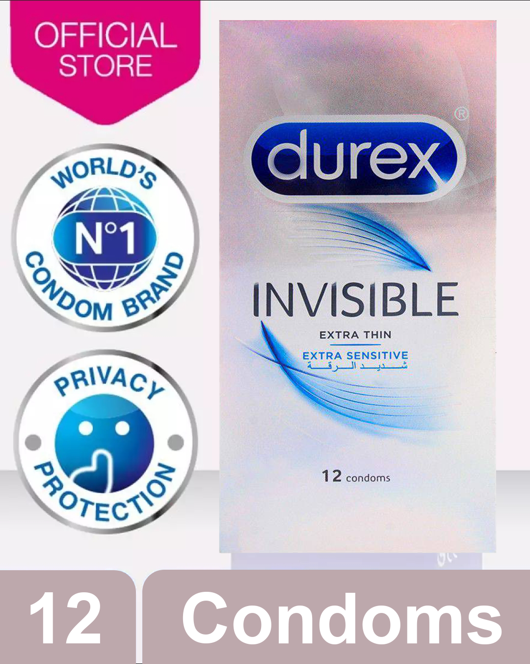 Durex Invisible Extra Sensitive Condoms (12 Pieces). – Glorifly